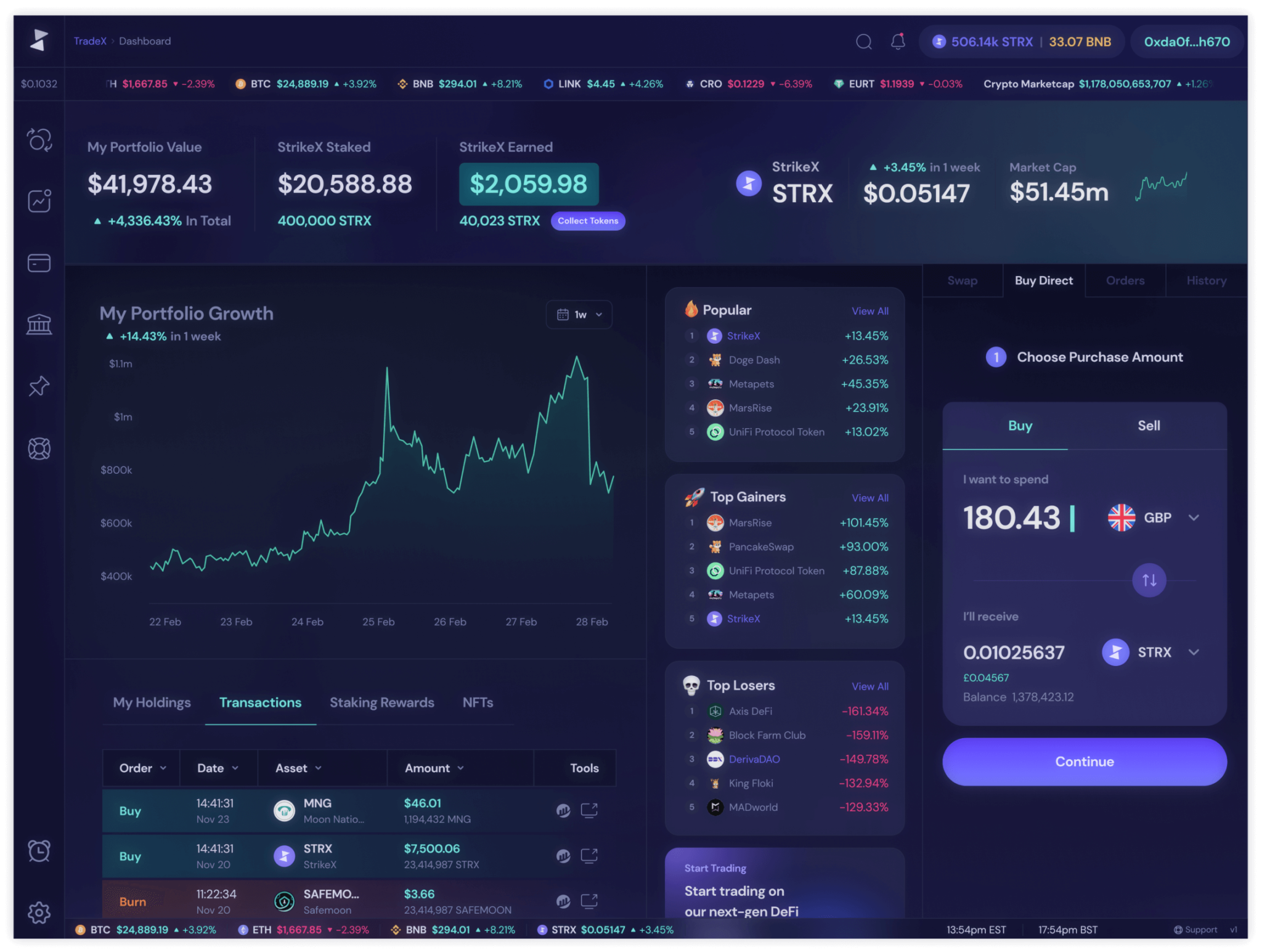 TradeX - Decentralised Exchange
